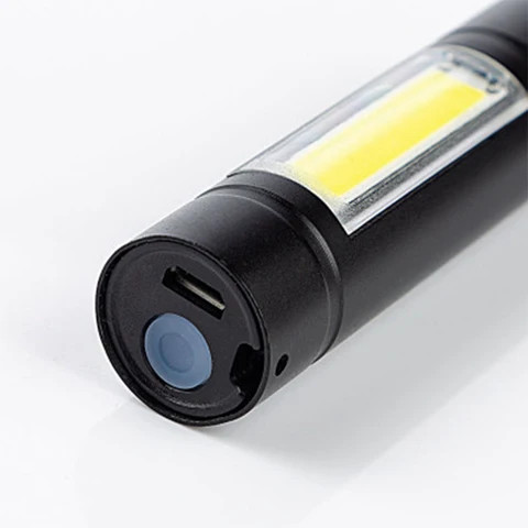 Buy Usb Rechargeable Cob Flashlight Side Light Led Glare Outdoor ...