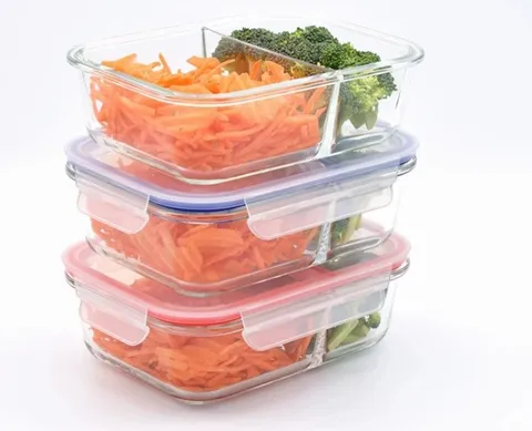 Buy Water Leakproof Divider 3 Compartment High Borosilicate Bpa Free ...
