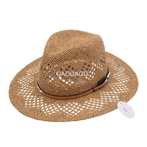 Buy Wholesale Hand-knitted Straw Hat Paper Straw Crochet Raffia Straw ...