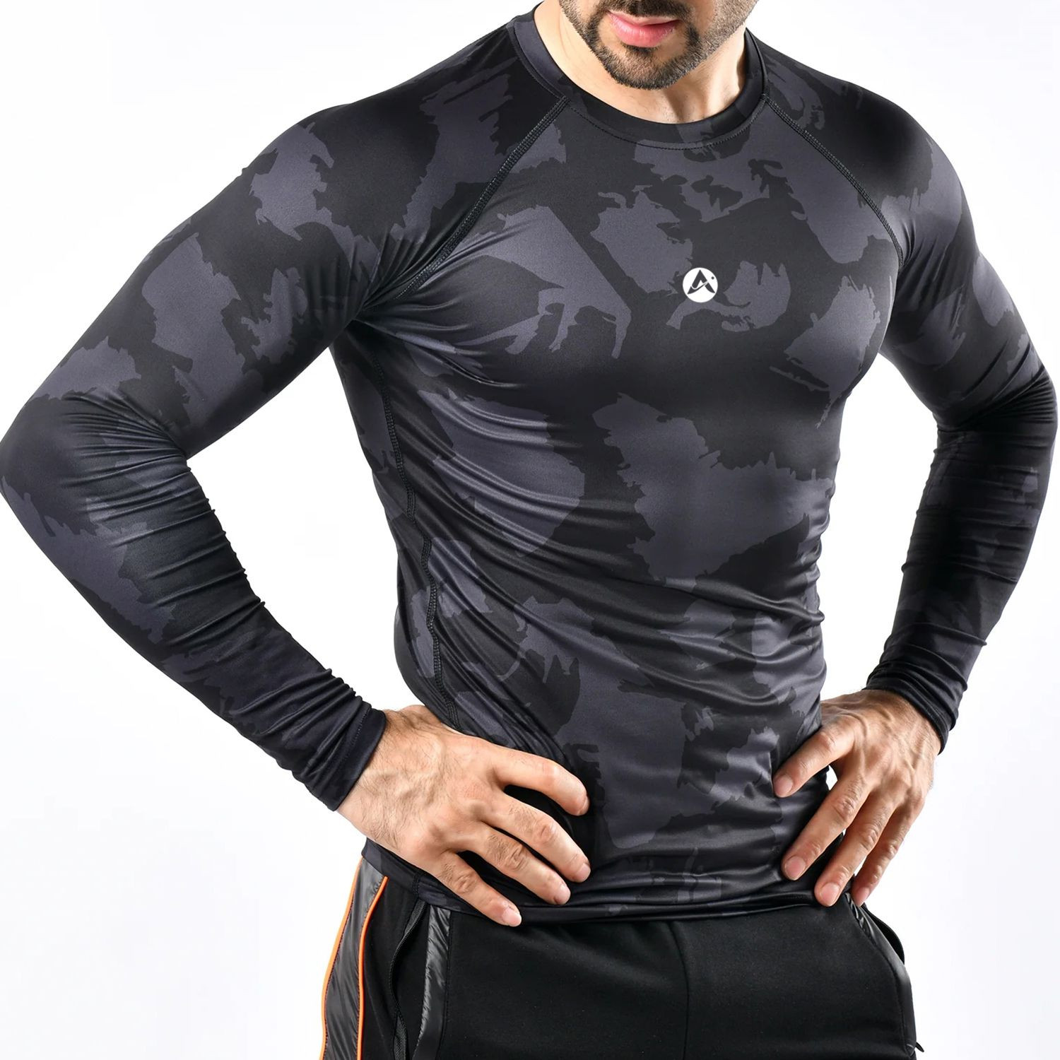 Buy Ab Sportswear Running Gym Workout Full Sleeve Rash Guard ...