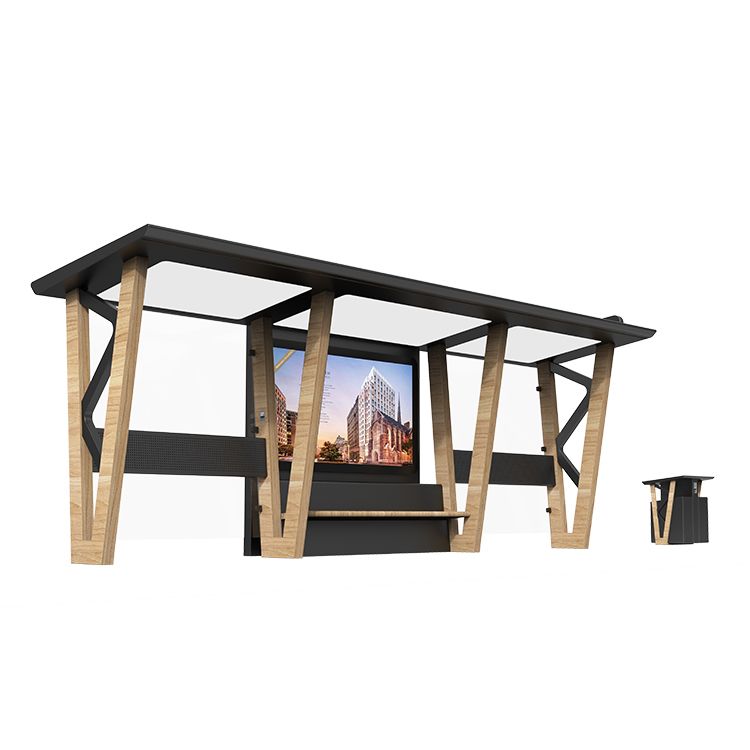 Buy Prefabricated Simple Design Solar Powered Led Display Bus Stop ...