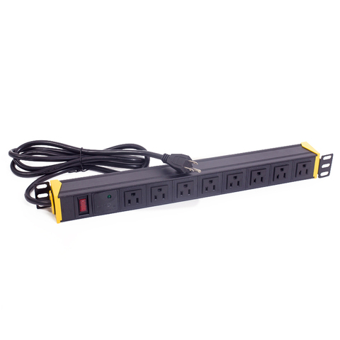 Buy 19" 1u Pdu America Type Overload Protection 8 Way Pdu Socket With 1 ...