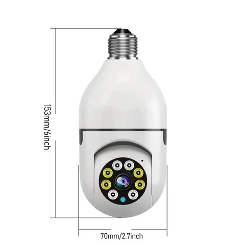 Buy 2024 Indoor V380 Pro App Ip E27 Socket Cctv Ptz Night Vision Light ...