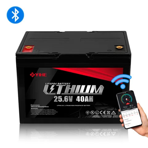 Buy 25.6v 40ah App Monitoring 100ah 12v Lifepo4 Battery Lithium ...