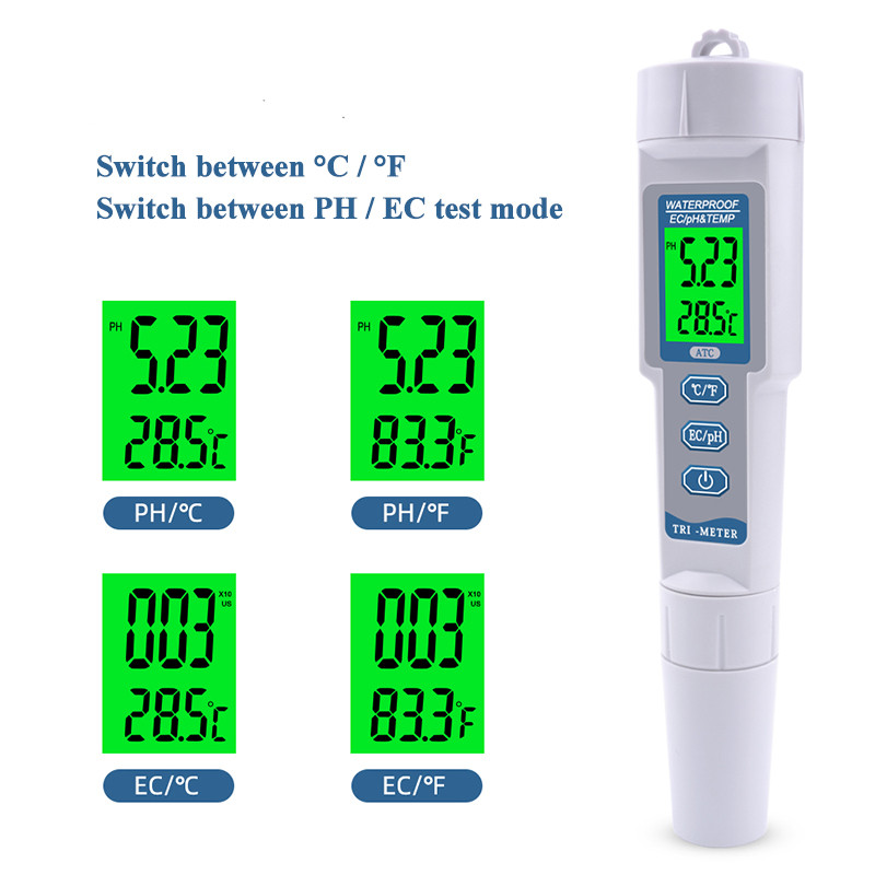 Buy 3 In 1 Water Quality Tester Portable Pen Type Conductivity Meter ...