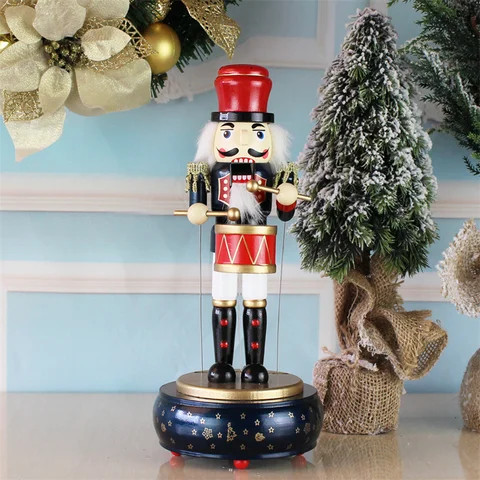 Buy 30cm Round Base Wood Wooden Nutcracker Nutcracker Christmas ...