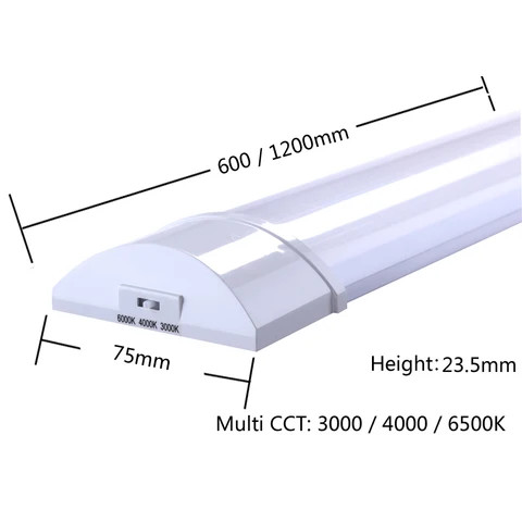 Buy 3cct Ultra Slim Linear Batten Light Wall Mount Lamp from Xiamen ...