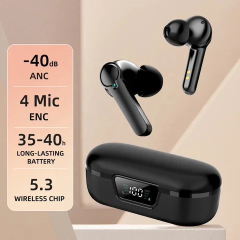 Buy Anc Tws Wireless Earbuds Active Noise Cancelling In Ear Headphones ...
