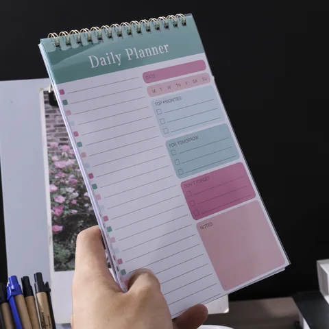 Buy Custom Inner Pages Printing Luxury Spiral Daily Planner Notepad ...
