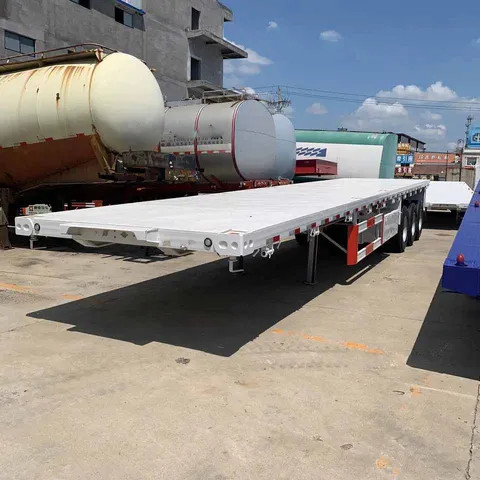 Buy Customized Trailer Truck 3 Axle 40ft 30tons Flatbed Semi Trailer ...