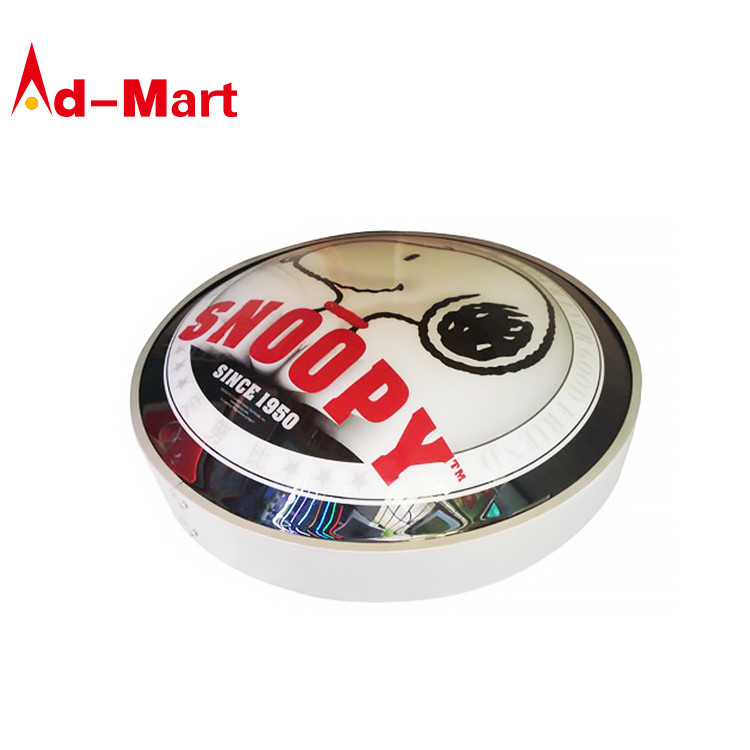 Buy Digital Flex Advertising Sign Board Signs Lightbox Round Led Double Sided Acrylic Round ...