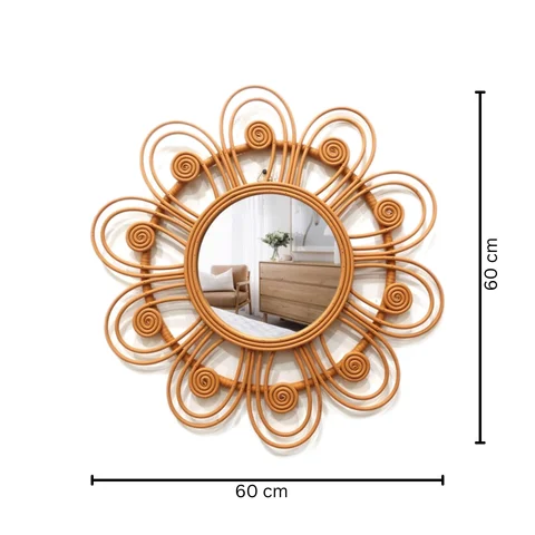 Buy Exclusive Beautiful Handcrafted Rattan Frame Mirrors Home And Hotel ...