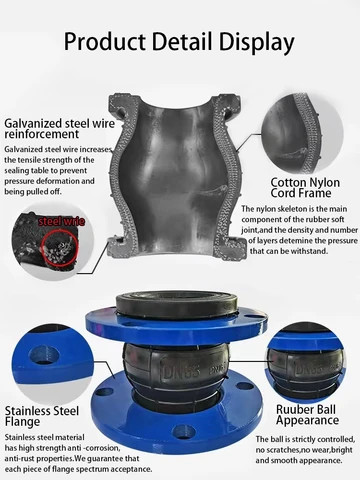 Buy Flanged Connector Coupling Pipeline Bellows Compensator Epdm ...