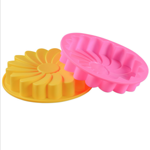 Buy Flower Shape Silicone Cake Bread Pie Flan Tart Molds Large Round ...