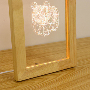 Buy Funny Custom Electric Wooden Led Usb 3d Effect Photo Frame, 3d ...