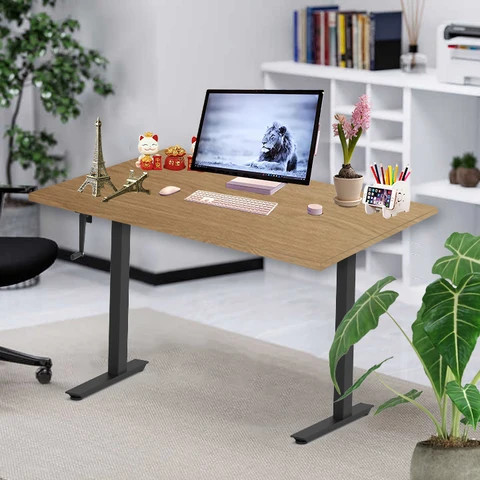 Buy Hand Crank Single Lever Lift Desk Stand Up Desk Adjustable Height ...