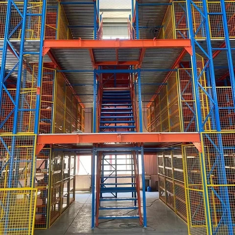 Buy Hot Sell Warehouse Storage Mezzanine Floor System Multi Tier Steel ...