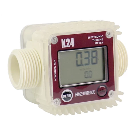 Buy K24 Digital Turbine Flow Meter Fuel Flow Meter Gauge Liquid Water ...
