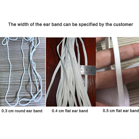 Buy Kn95 5mm Ears Strop Wire Ear-loop Face Mask Elastic Strap String ...