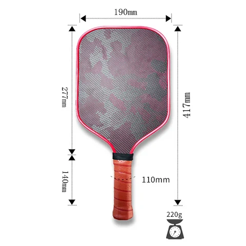 Buy Paddle Red Map Texture Kfl Pickleball Paddle Carbon Fiber ...