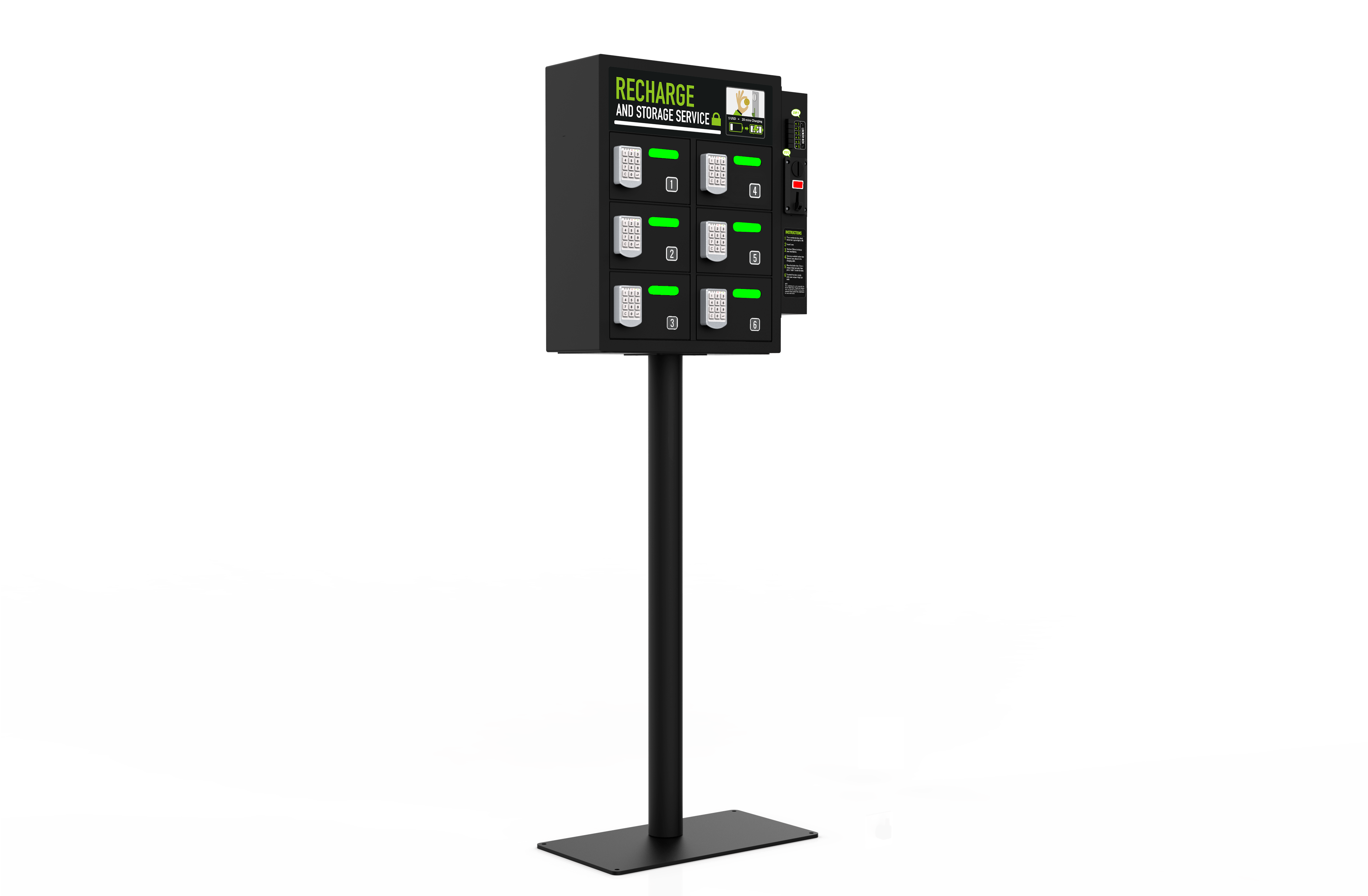 Buy Wall-mounted Charging Stations Phone Coin Operated Advertising Cell ...