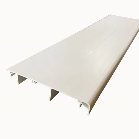Buy White Pvc Plastic Extrusion Profile Top Cover With Punching Holes ...