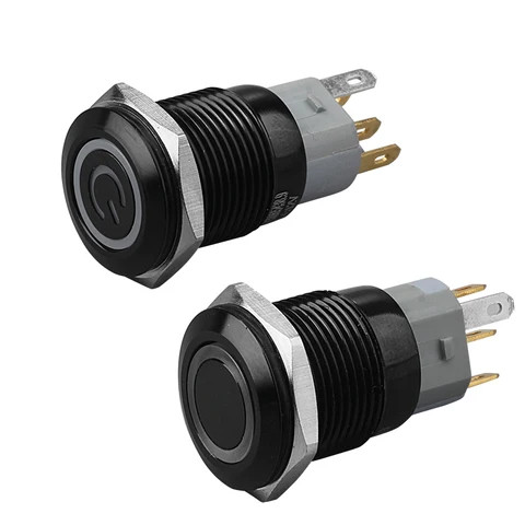 Buy Zlq16mm Metal Push Button Switch Self-locking Or Self-resetting Push Button Switch With Red ...