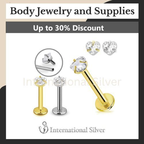 Buy Wholesale Labret Studs from International Silver, Inc., USA ...