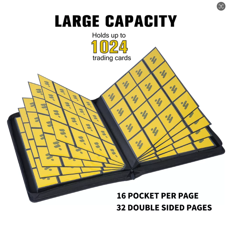 Buy Premium 1000+ Pockets Card Binder,16 Pockets Trading Card Binder ...