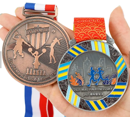 Buy Custom Gold Silver Metal Medal Award Competition Zinc Alloy Enamel ...