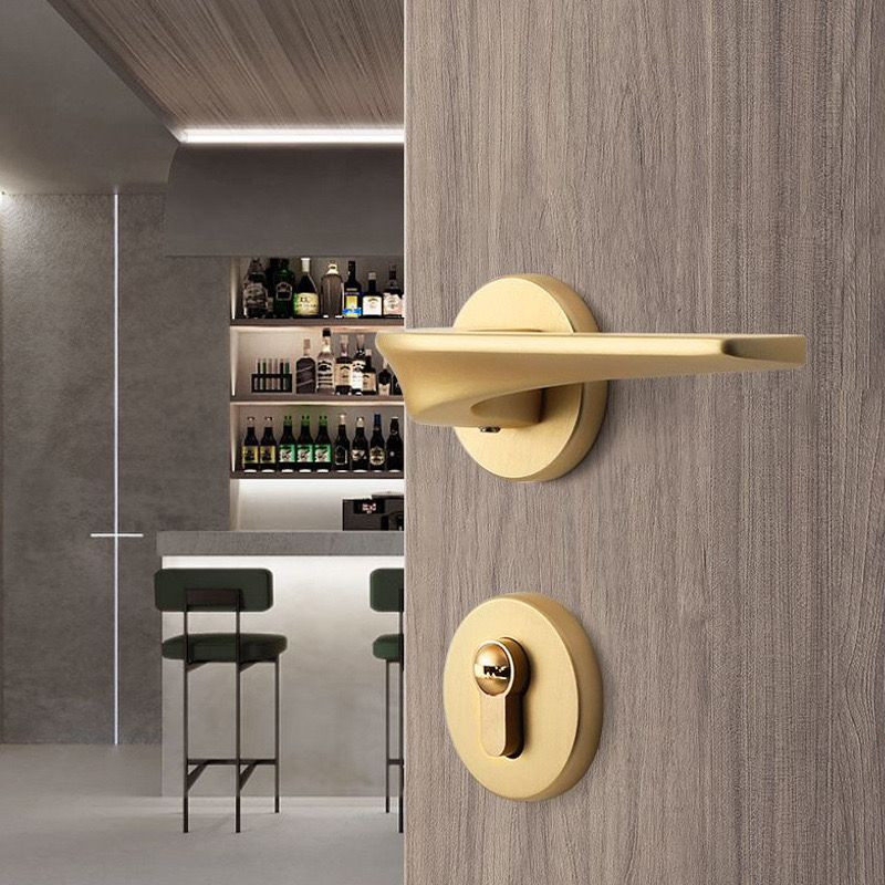 Buy Modern Silent Anti-theft Door Lock Interior Zinc Alloy Handle Split ...