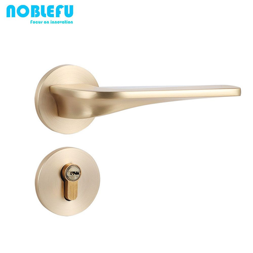 Buy Modern Silent Anti-theft Door Lock Interior Zinc Alloy Handle Split ...
