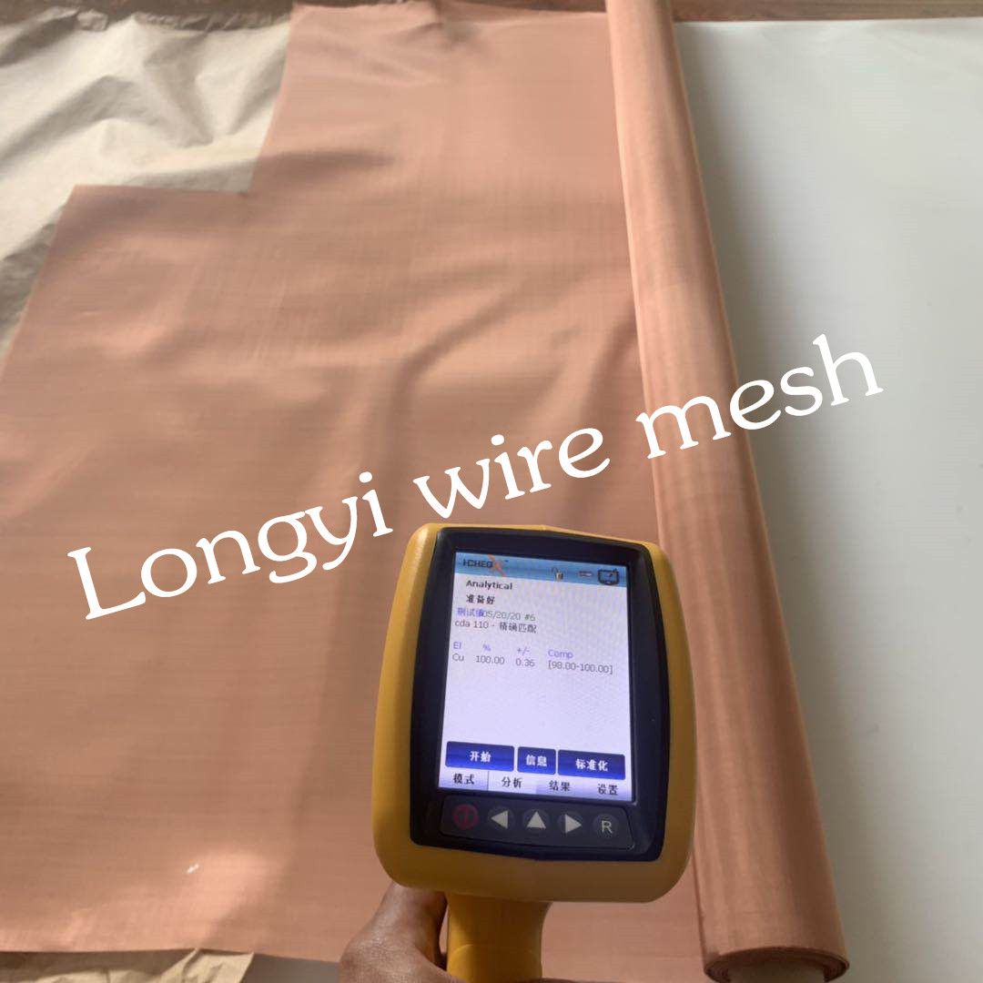 Buy Rf Emf Emi Shielding Red Copper Wire Mesh 35 40 45 50 60 77 100 150 ...