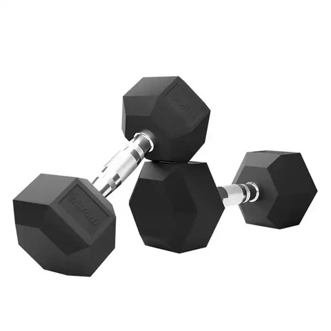 Buy 10kg Gym Hex Dumbbells Power Training Equipment Steel Weights Fixed ...