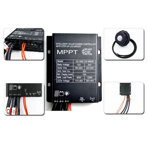 Buy 12v 24v 12a Solar Street Light Outdoor Power System Home Mppt Solar ...