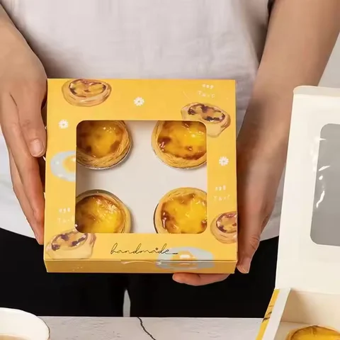 Buy 2 3 4 Holes Nice Price Custom Dessert Bakery Egg Tarts Box Egg Tart ...