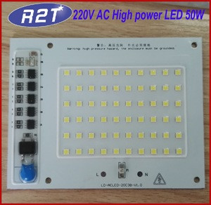 Buy 220v Ac Ic Controlled Driverless Pcb Assembly 50w Ac Led Smd Led ...