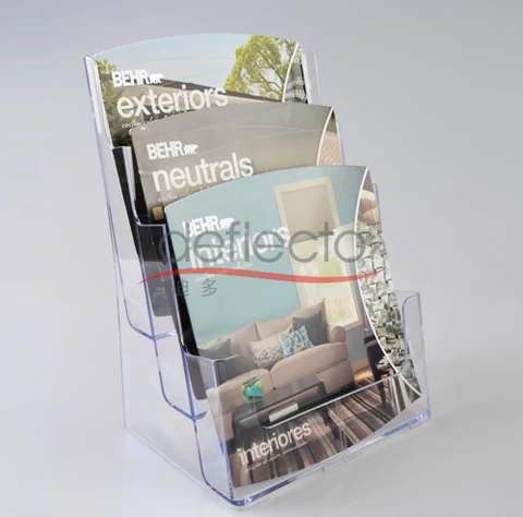 Buy 3 Tiers Tabletop Brochure Holder/magazine Holder/countertop Leaflet ...