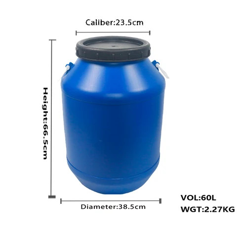 Buy 60l Blue Emulsion Plastic Big Mouth With Lid Chemical Waste Liquid ...
