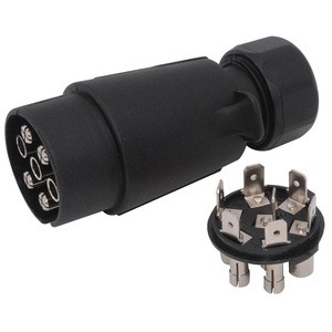 Buy 7 Pin Trailer Plug Plastic 7 Way Blade Round Commercial Vehicle Car ...