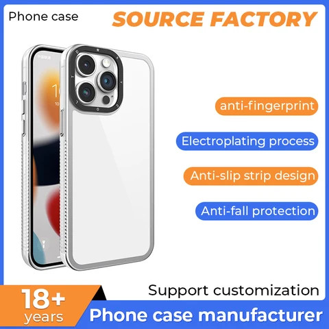 Buy Anti-drop Imitation Hardware Button&camera Frame Clear Glitter ...