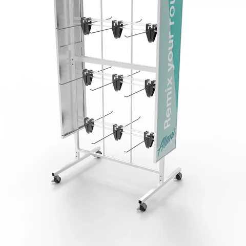 Buy Candy Display 4 Tier Metal Snacks Display Rack Double Side Floor ...