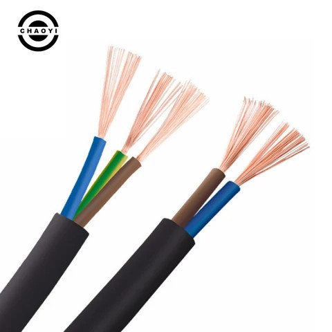 Buy Chaoyi Iec 52 Rvv Pvc Electric Wire 300v 60227 Stranded Copper 2 Core 3 Core 0.5mm 0.75mm ...
