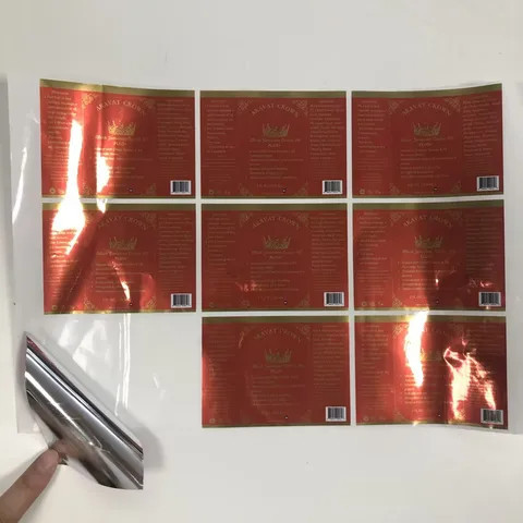 Buy Cmyk Customized Vinyl Silver Pp Material Label Surface 4c Printing ...