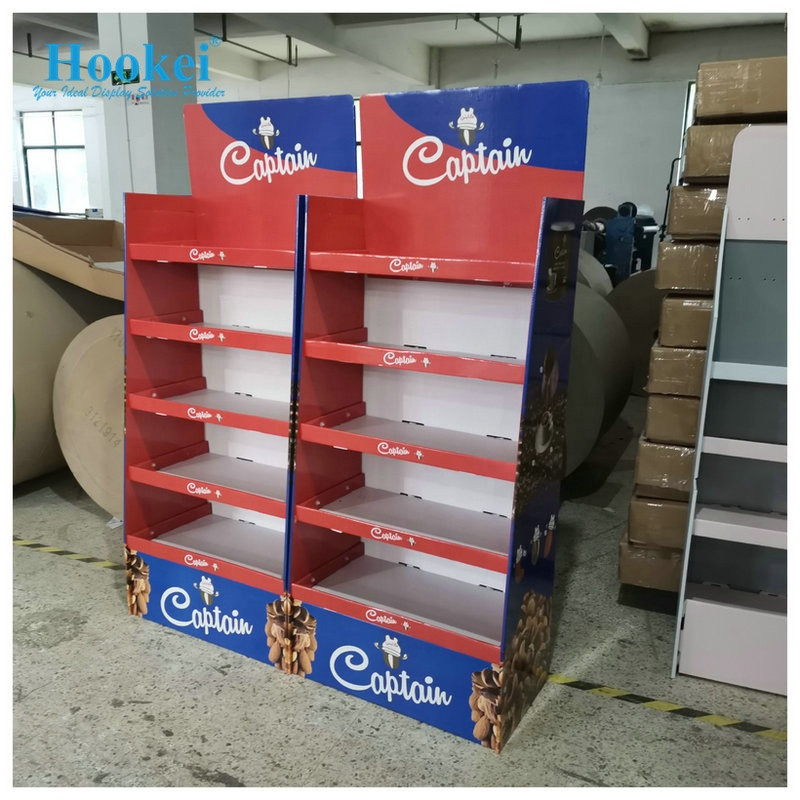 Buy Customized Pop Cardboard Display Racks Floor Display Stand With ...