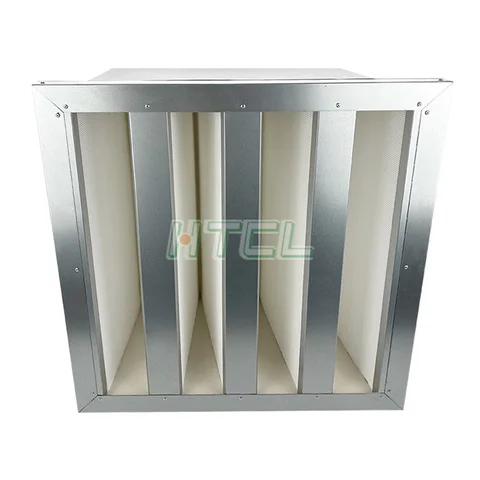 Buy Customized V-bank Galvanized Frame Hepa Box Hvac Filter For Air ...