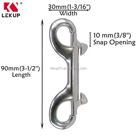 Buy Double Ended Bolt Snap Hook 3-1/2 In 316 Stainless Steel Snap Hook Double End Trigger Snaps ...