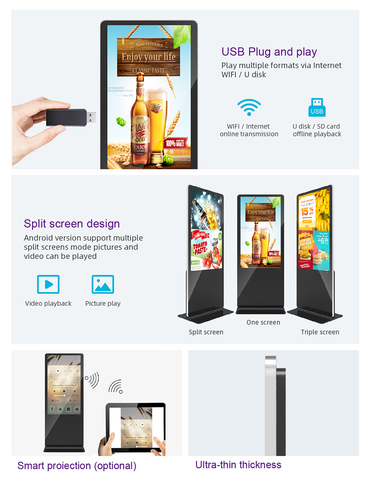 Buy Freestand Digital Interactive Self Service Touch Screen Display ...