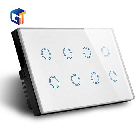 Buy G-tech Plus Smart Switch 8 Gang Toughened Glass Crystal Panel ...