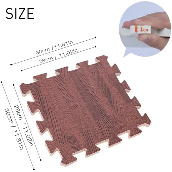 Buy Home Use Interlocking Eva Puzzle Mat With Wood Grain Pattern ...